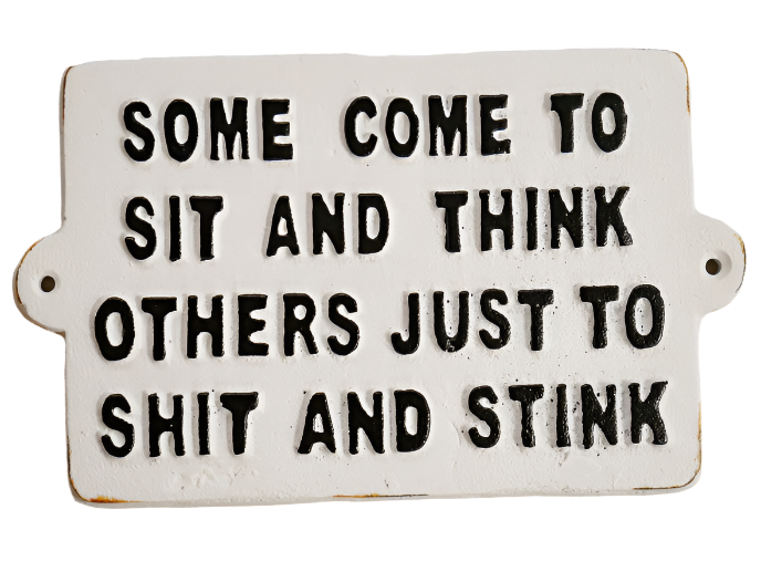 Large Funny Cast Iron Signs - Choice of Design – The Post House - Home ...