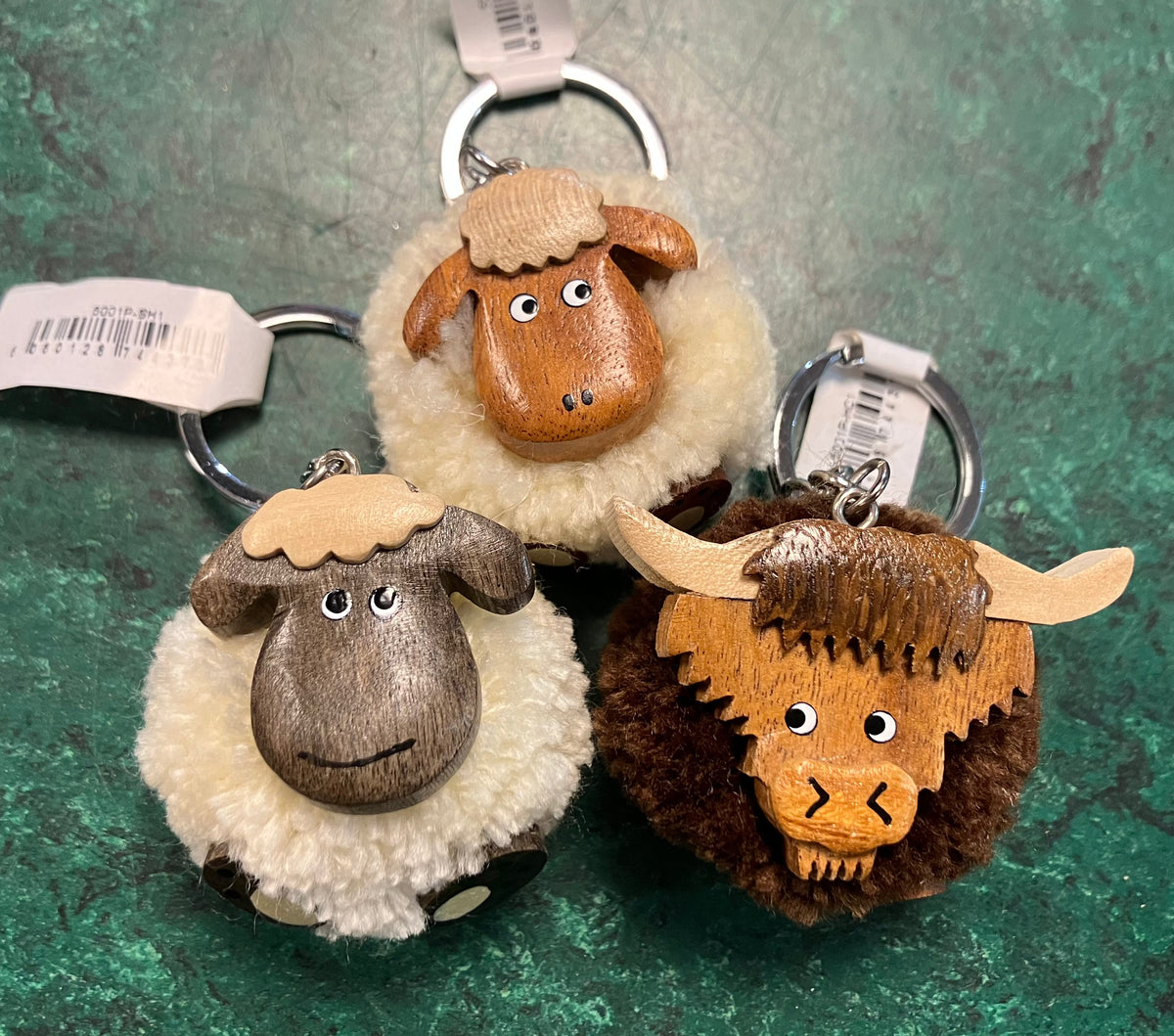 Exmoor Sheep / Highland Cow Pom Pom Keyring – The Post House - Home of ...
